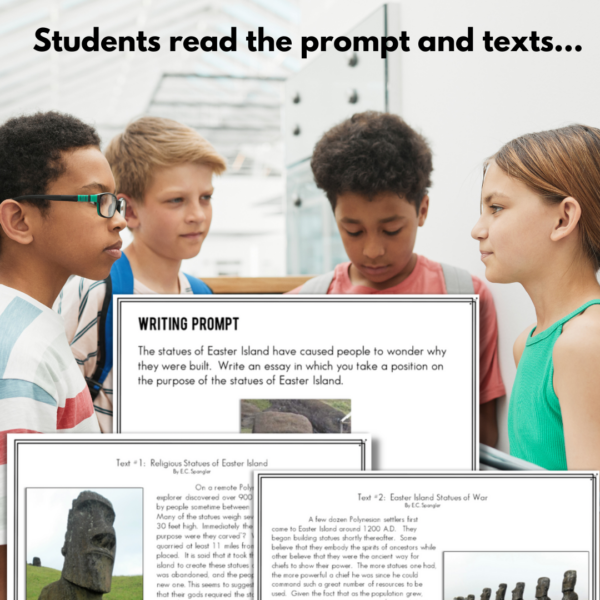 Argumentative Essay Writing Task Cards | Text based | Middle School ...