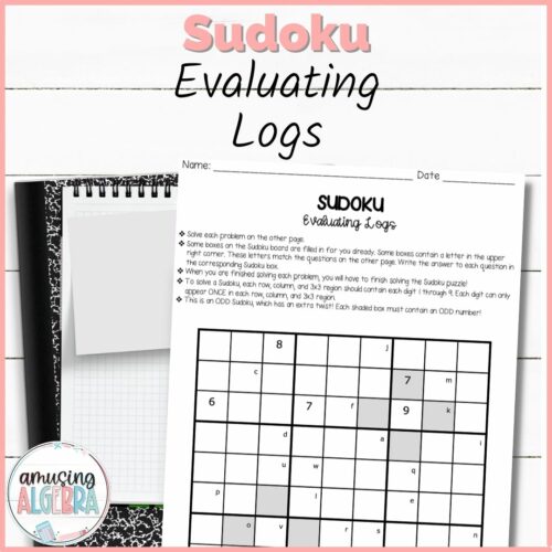 Evaluating Logarithms Odd Sudoku Puzzle | Made By Teachers
