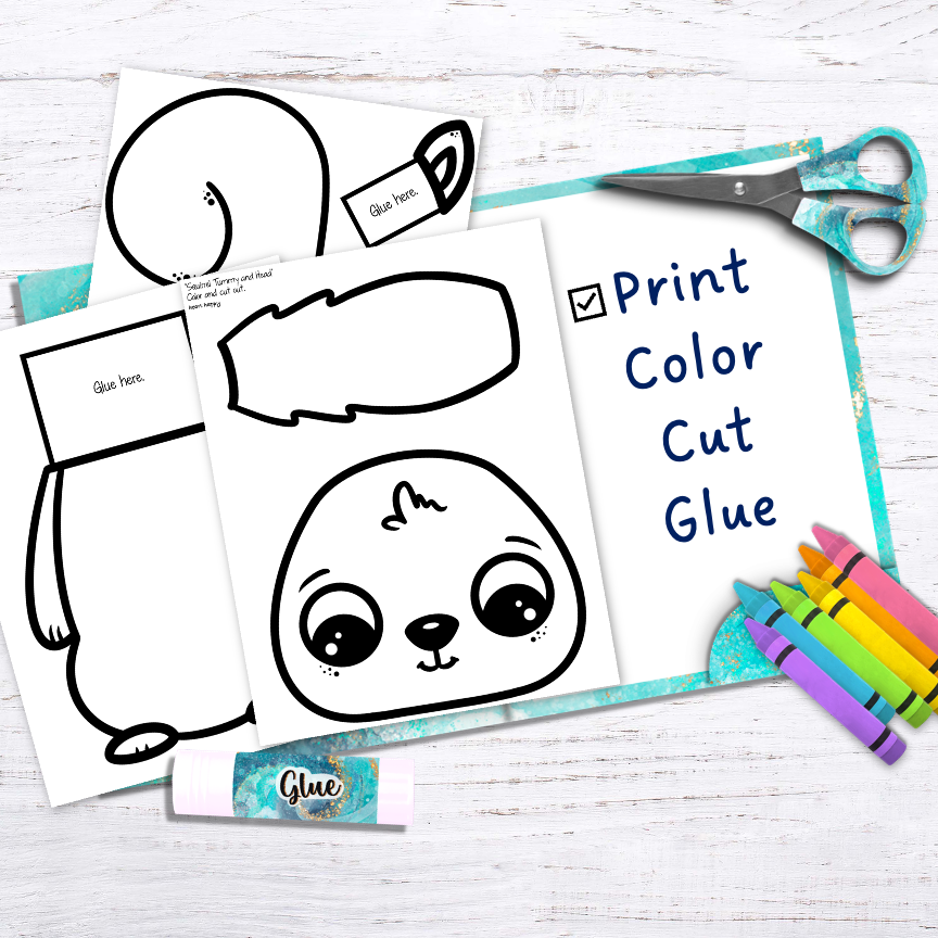 Squirrel Craft | Forest Woodland Animal Craft | Fall Craft | Made By ...