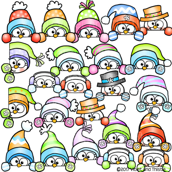 Snowman Clipart Snowmen Page Topper Clip Art Super Cute Frosty Peeking ...