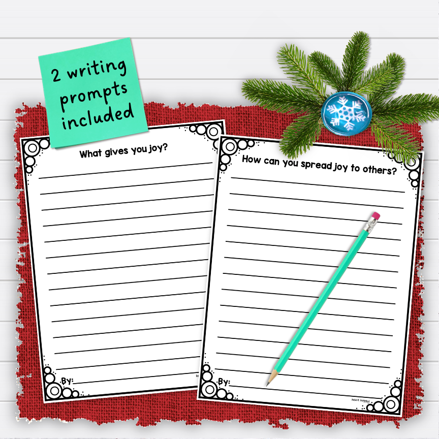 Winter Holiday Joy Sign Craft and Writing Prompts | Christmas Craft ...