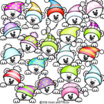 Polar Bear Clipart Winter Snow Bear Clip Art Super Cute Bears Wearing ...