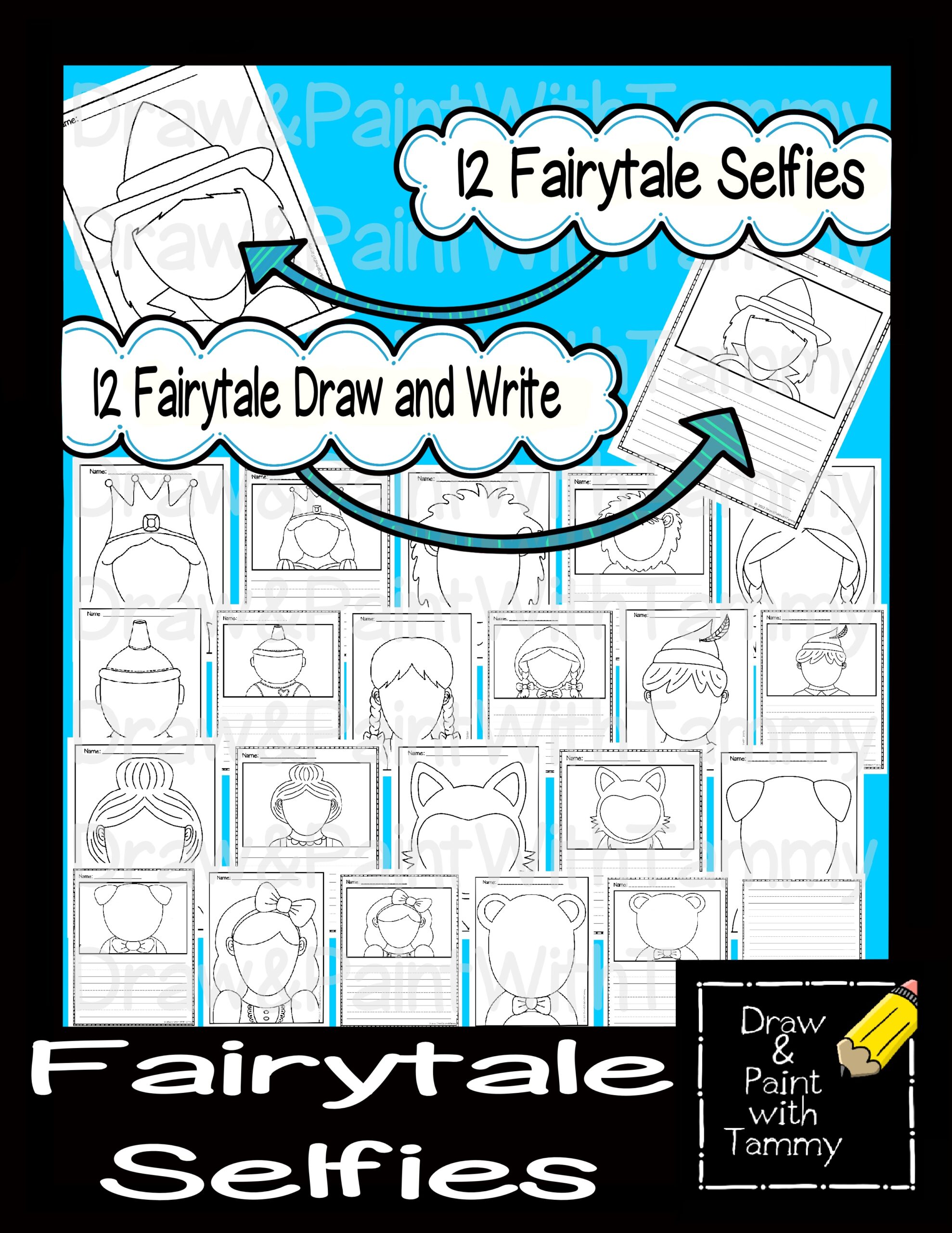 Fairytale Selfies Finish the Portrait Draw and Write Printable Art Sub ...