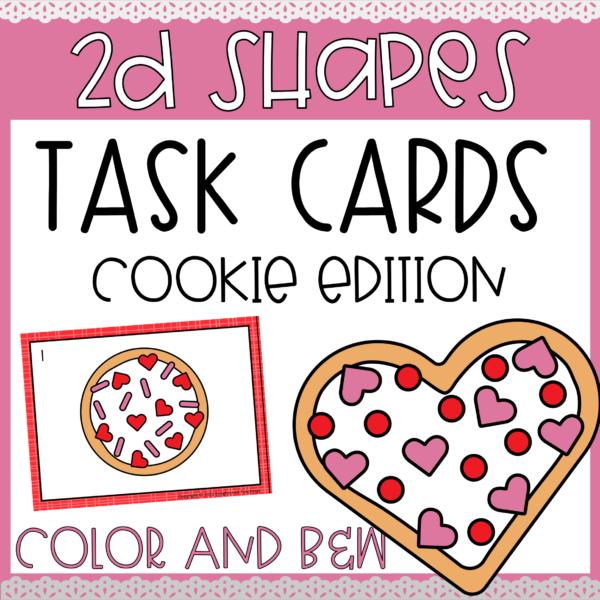 Cookie 2D Shapes Cookie Edition Write the Room Task Cards | Made By ...