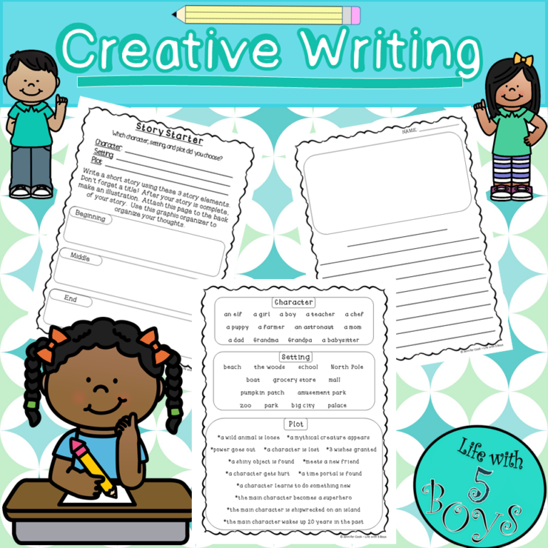 Creative Writing Activities using Character Setting and Plot | Made By ...