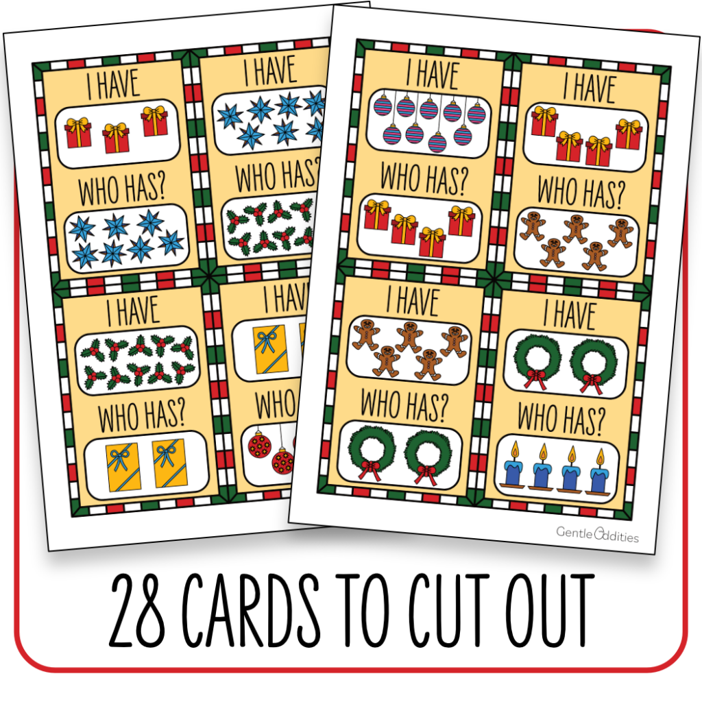 Christmas Activity - I Have, Who Has? Cards Game - Counting 1-10 and ...
