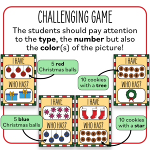 Christmas Activity - I Have, Who Has? Cards Game - Counting 1-10 and ...