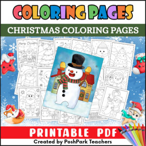 40 Pages Printable Coloring Sheets Christmas | PDF Digital Christmas ...