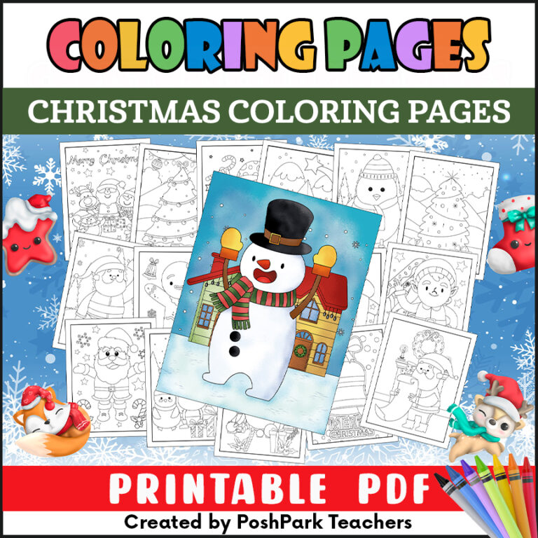 40 Pages Printable Coloring Sheets Christmas | PDF Digital Christmas ...