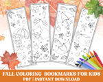 PDF Autumn Bookmarks for Kids | Printable Coloring Fall Bookmark ...