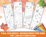 PDF Fall Bookmarks Color Your Own | Printable Bookmark Templates for ...