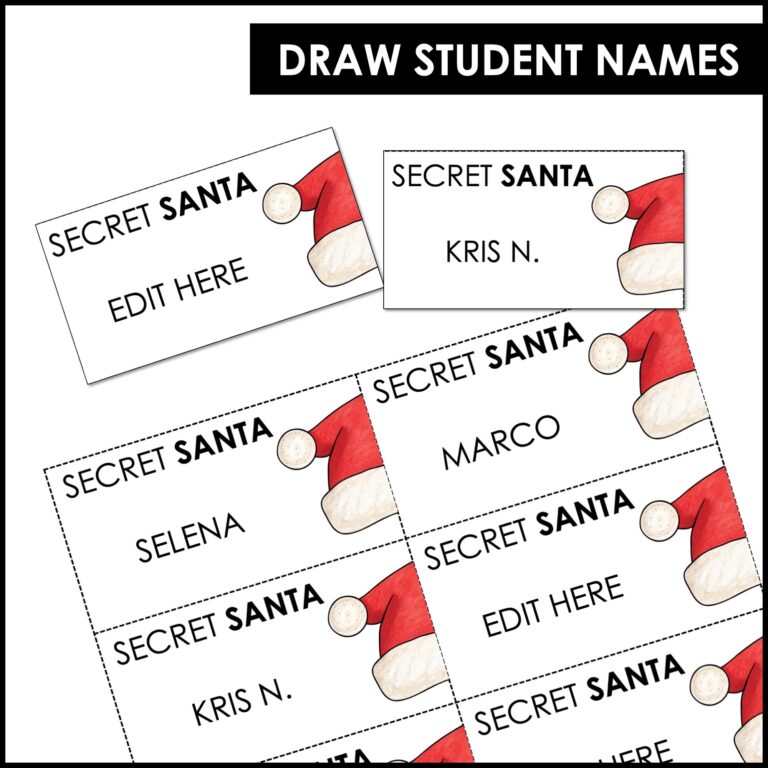 Classroom Secret Santa Gift Exchange Kit - Questionnaire & Explanation ...