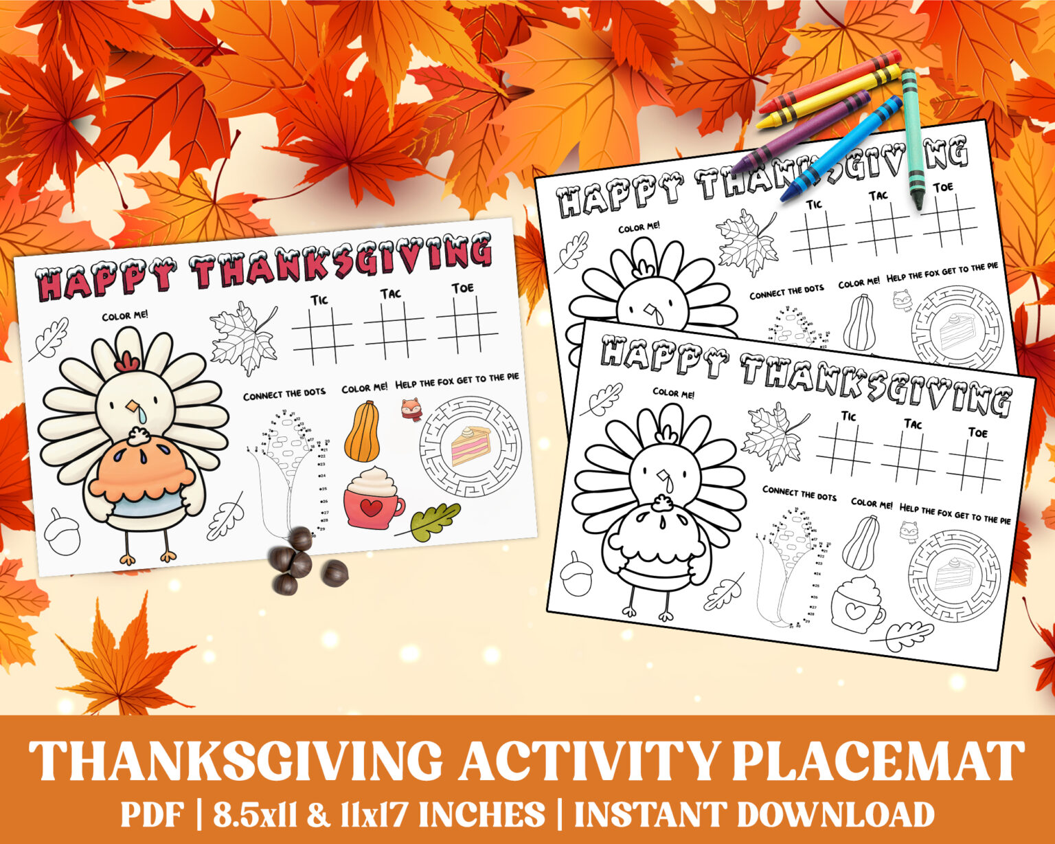 PDF Thanksgiving Activities for Kids, Kids Thanksgiving Activity ...