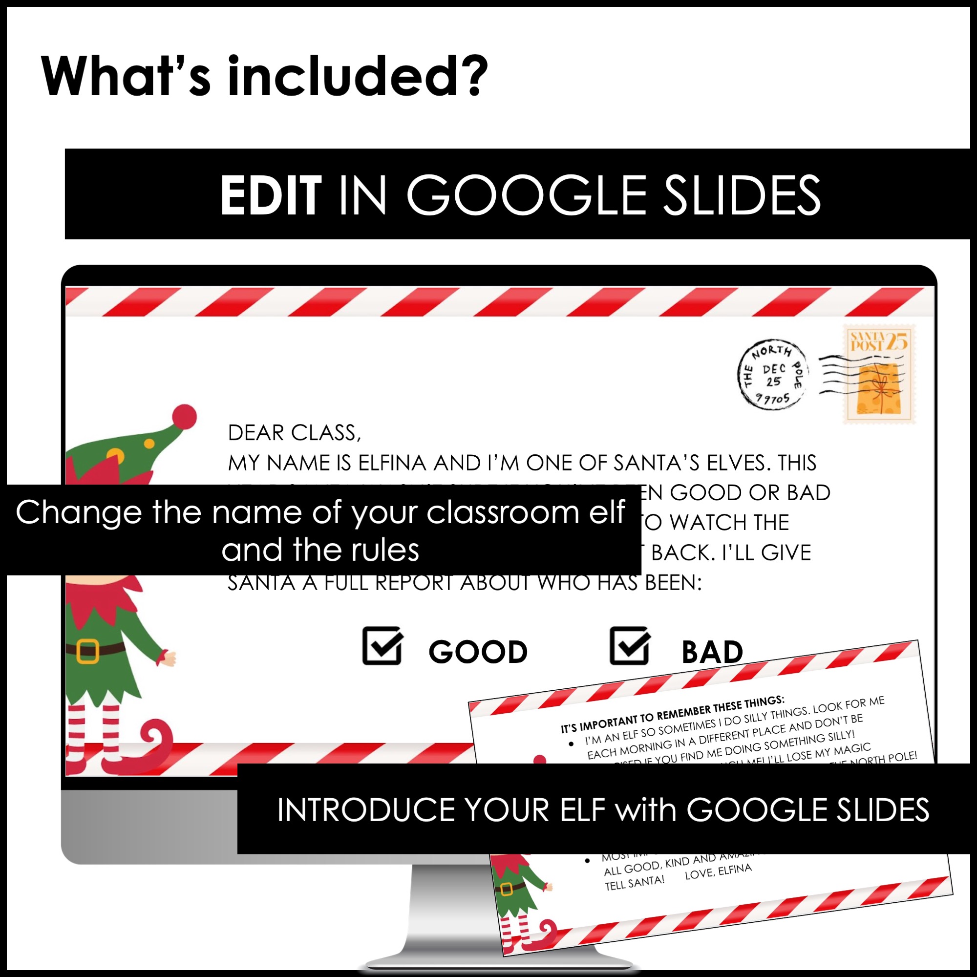 Classroom Elf Welcome Kit - Elf in our Classroom December Behavior ...