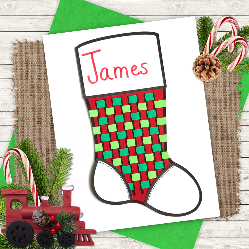Christmas Stocking Weaving Craft | Made By Teachers