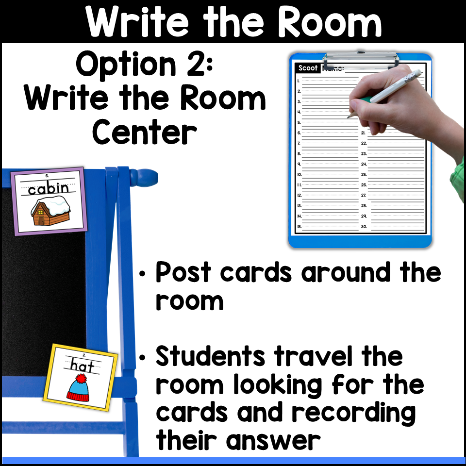 Winter Themed Handwriting Scoot or Write the Room Writing Activity ...