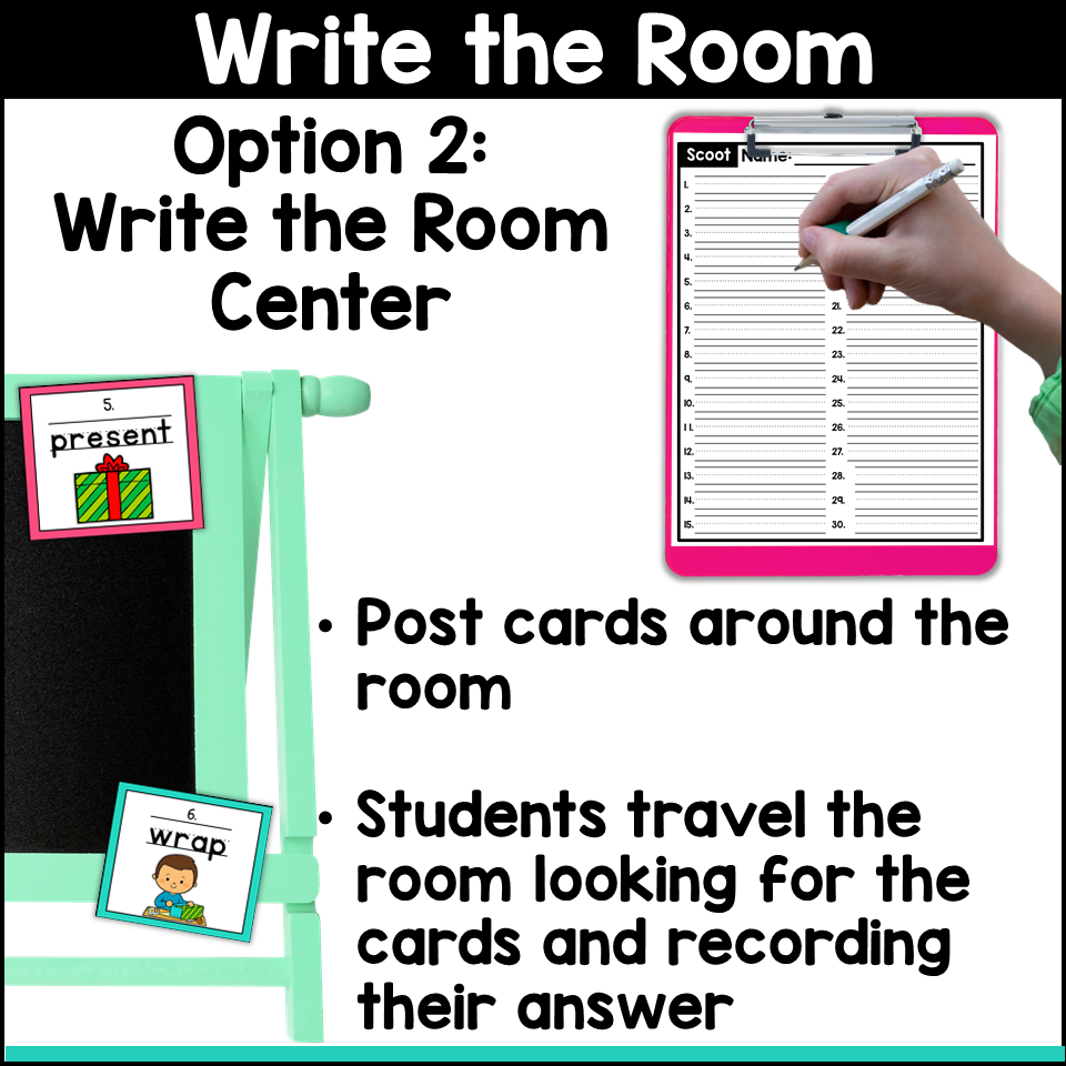 Christmas Handwriting Scoot or Write the Room Writing Activity Center ...