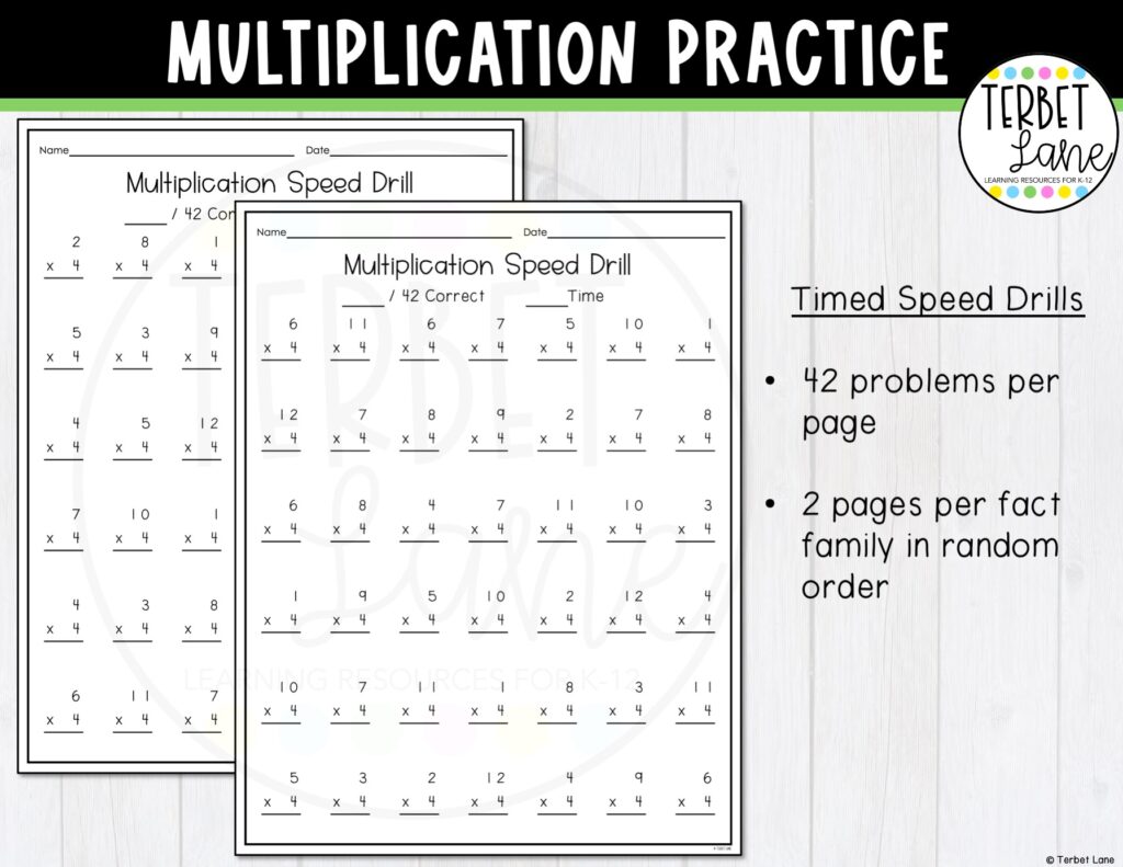 Multiplication Facts Practice Worksheets - Made By Teachers