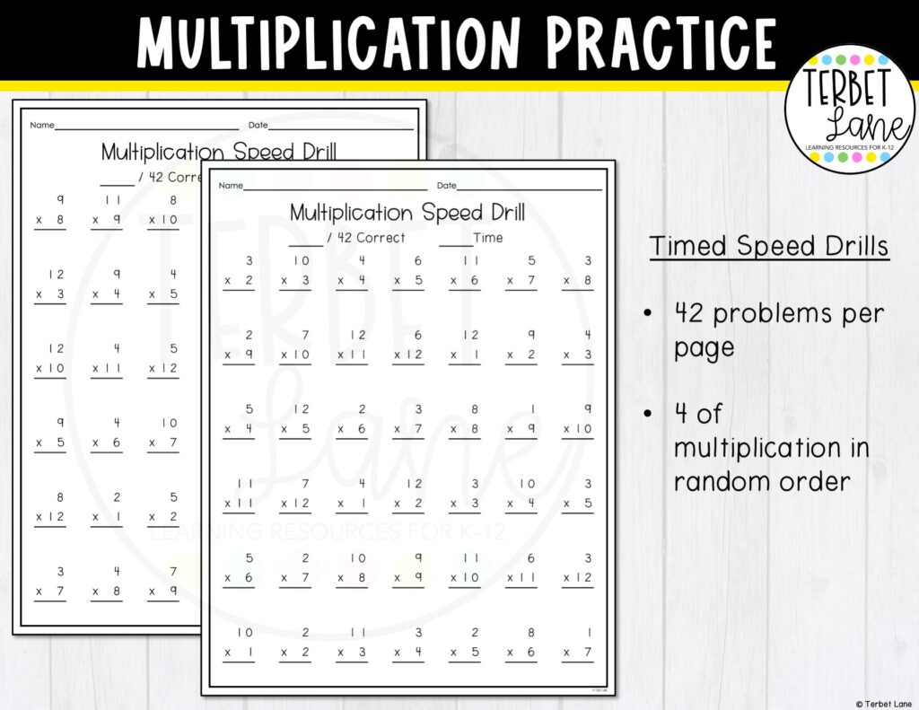Multiplication Facts Practice Worksheets | Made By Teachers