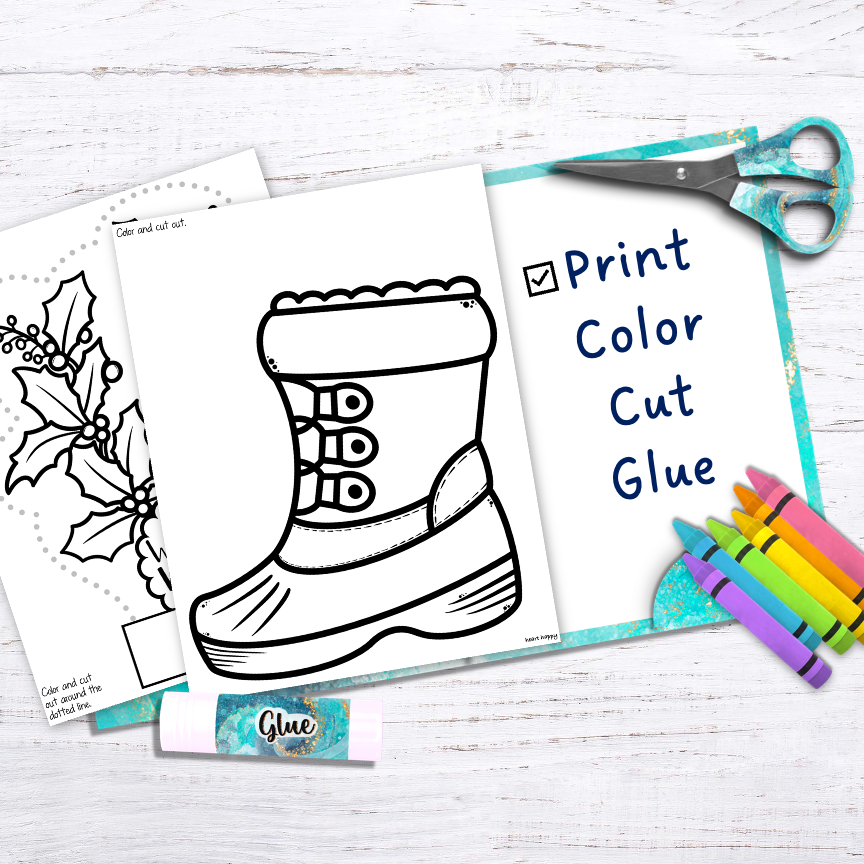 Winter Craft | Holiday Craft | Holly in Snowboots | Made By Teachers