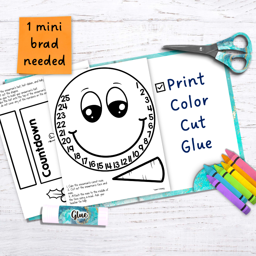 Snowman's Countdown to Christmas Craft | Made By Teachers