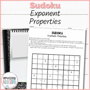 Exponent Properties Sudoku Puzzle | Made By Teachers