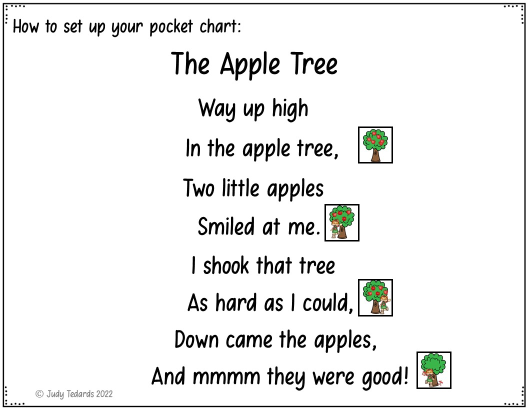 The Apple Tree {Pocket Chart Poem and Graphing Activity} | Made By Teachers