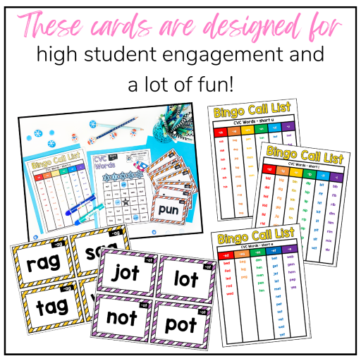 Winter CVC Word BINGO Cards - No Prep Printable & Editable | Made By ...