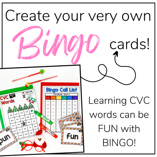 Christmas CVC Word BINGO Cards - No Prep Printable & Editable | Made By ...