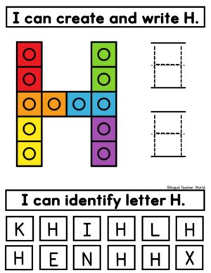 Alphabet with Snap Cubes | Letter Recognition and Fine Motor Skills ...