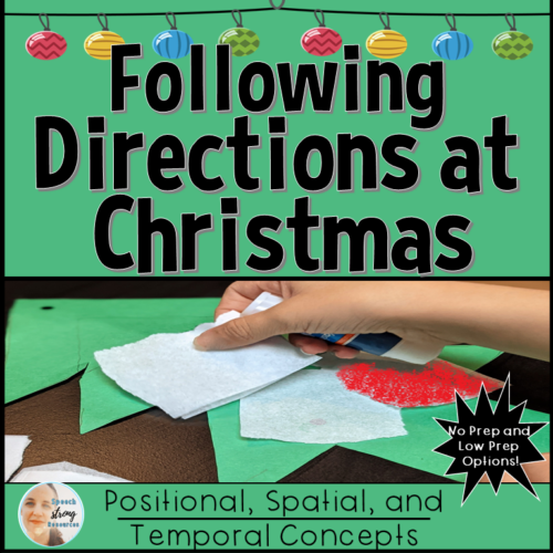 Following Directions at Christmas in Speech Therapy | Made By Teachers