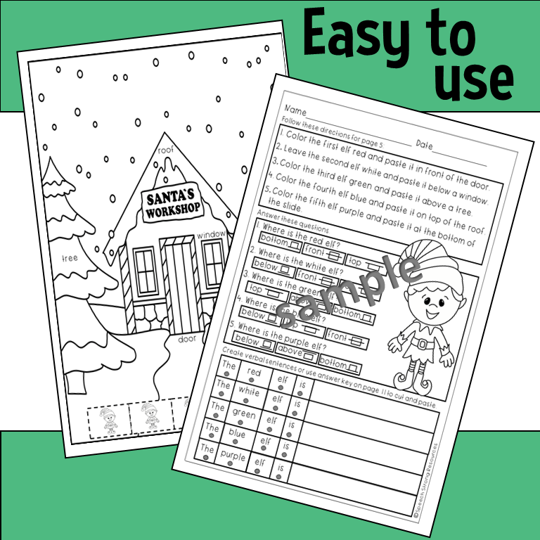 Following Directions at Christmas in Speech Therapy | Made By Teachers