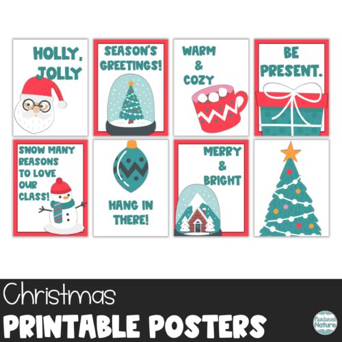 Christmas Bulletin Board Posters - Easy December Classroom Decor | Made ...