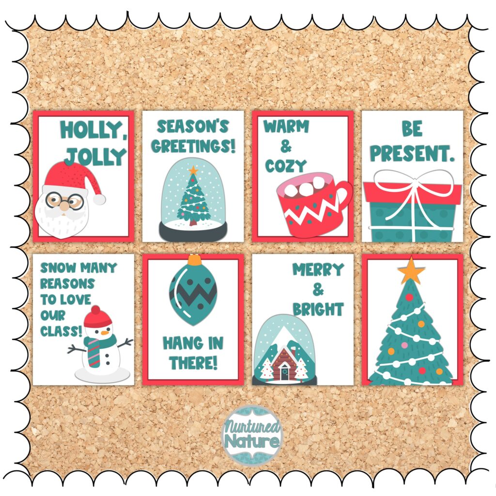 Christmas Bulletin Board Posters - Easy December Classroom Decor | Made ...