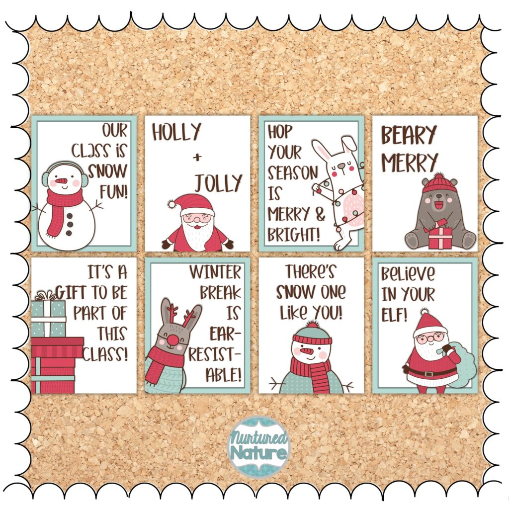 Christmas Bulletin Board Posters - Easy December Classroom Decor | Made ...