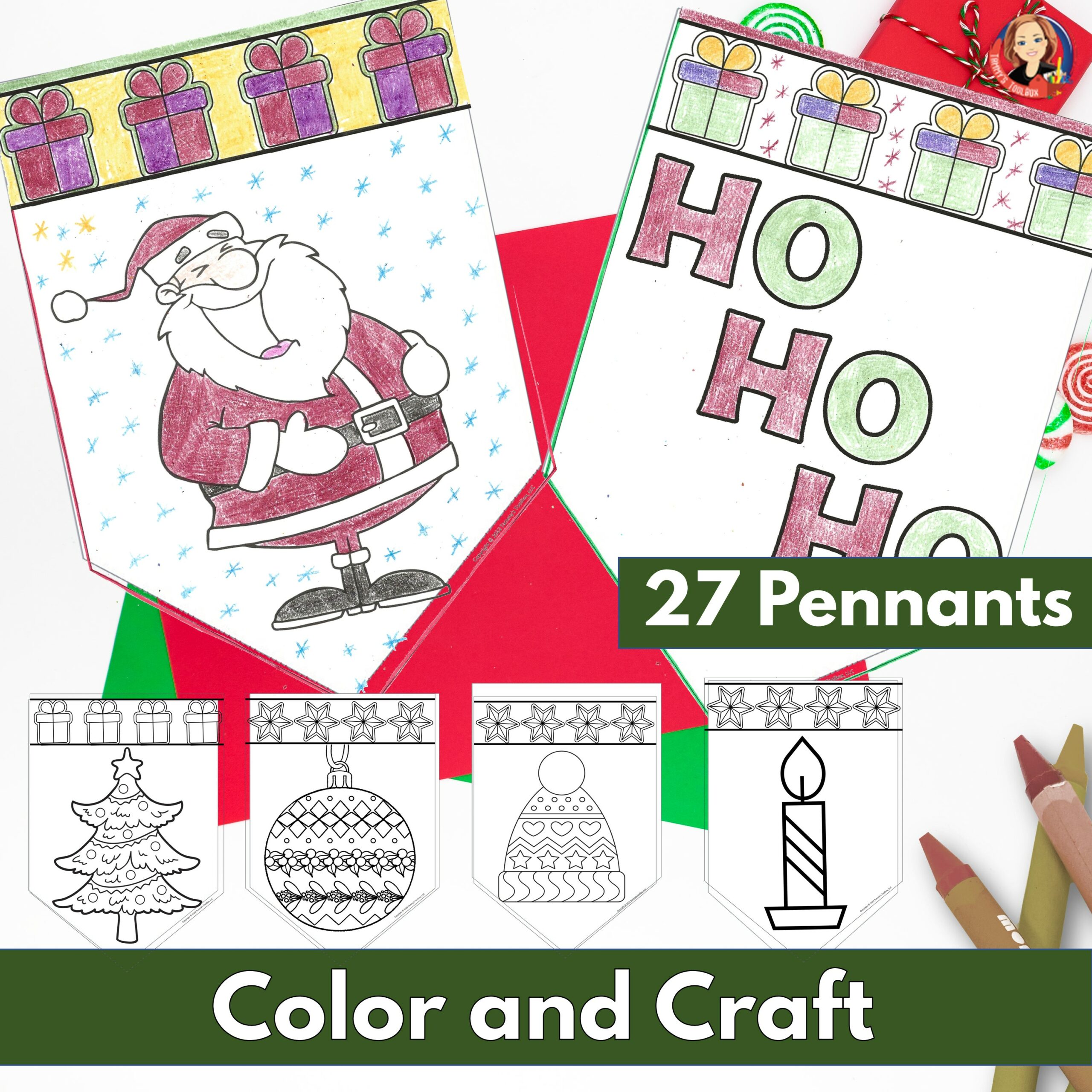 Printable Christmas Coloring Pages to Make Your Own Holiday Decor ...