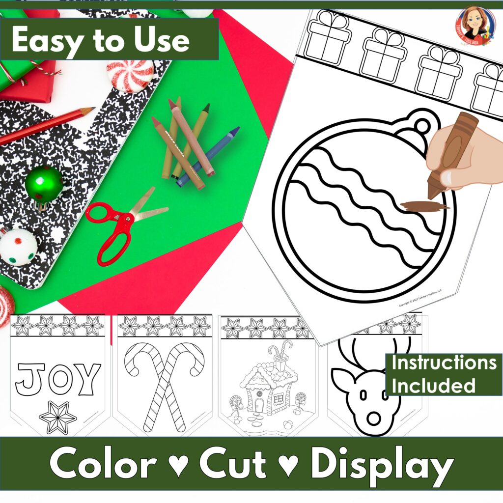 Printable Christmas Coloring Pages to Make Your Own Holiday Decor ...