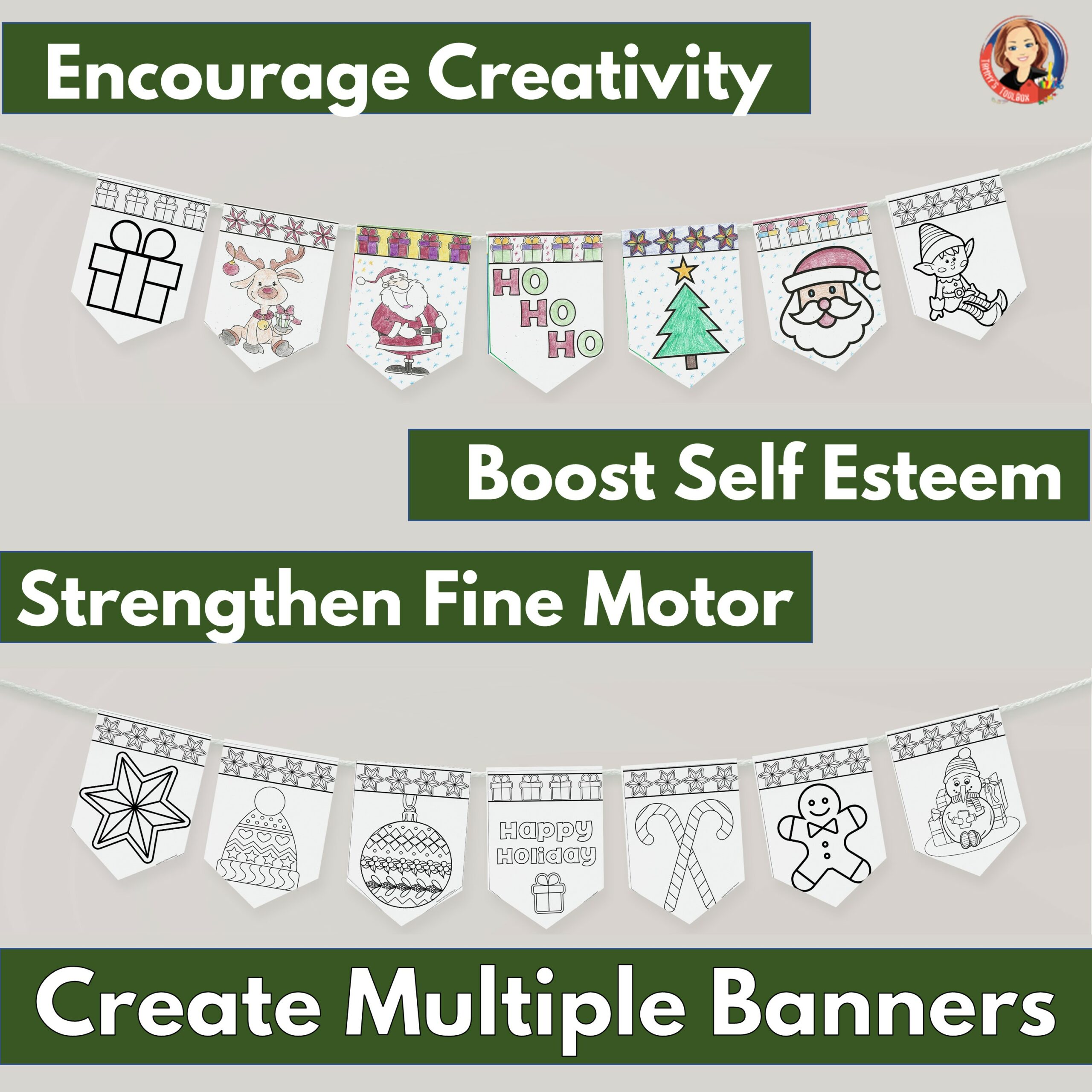 Printable Christmas Coloring Pages to Make Your Own Holiday Decor ...