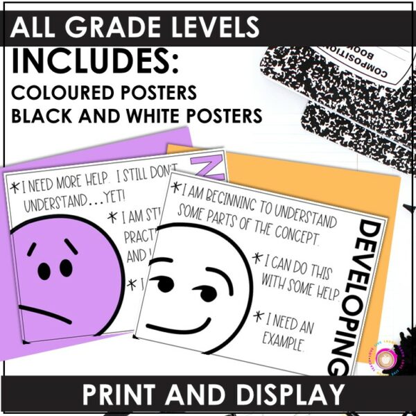 Levels of Understanding | Self-Assessment Posters | Brights | Made By ...