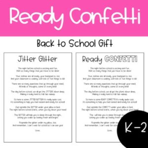 Ready Confetti & Jitter Glitter Back to School Gift | Made By Teachers