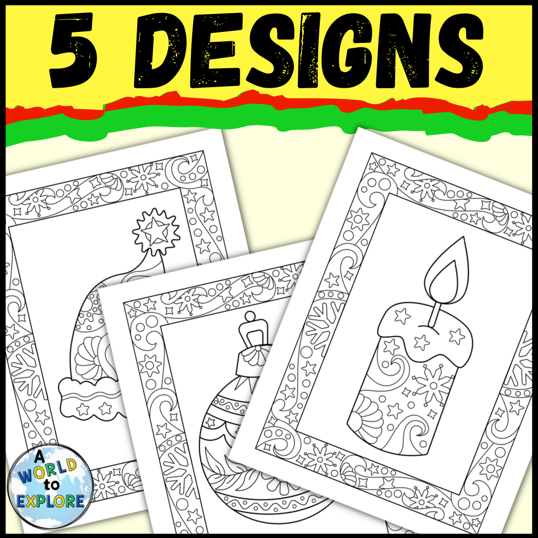 Christmas Mindfulness Coloring Activity with Zentangles | Made By Teachers