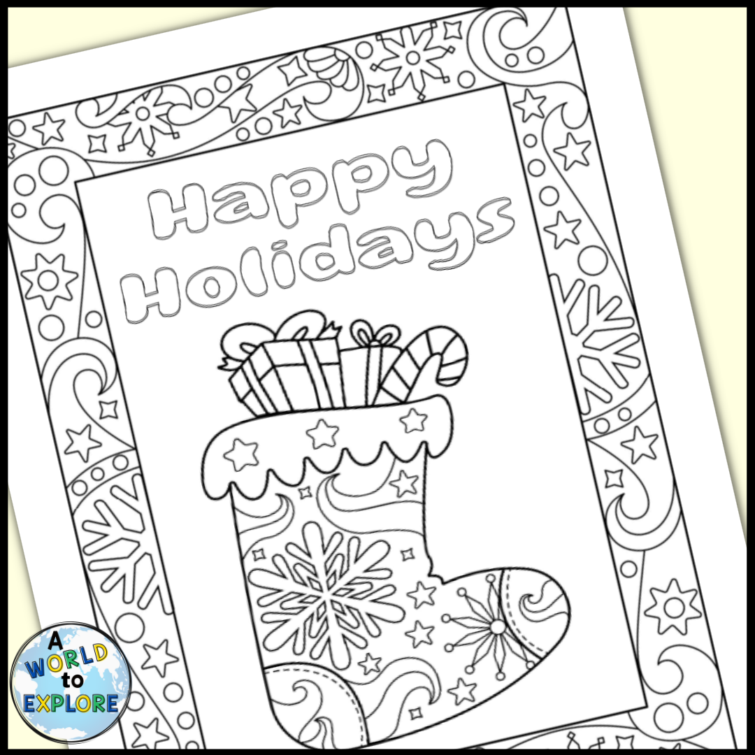 Christmas Mindfulness Coloring Activity with Zentangles | Made By Teachers