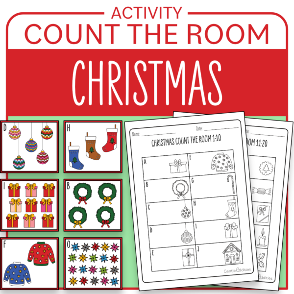 Christmas Math Activity Count The Room Counting Cards 1-20 | Made By ...