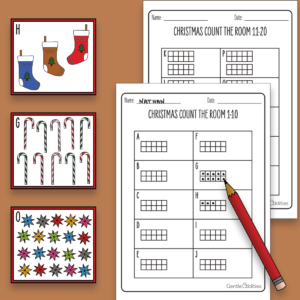 Christmas Math Activity Count The Room Counting Cards 1-20 - Made By ...