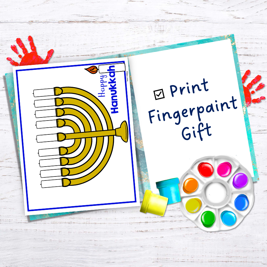 Hanukkah Menorah Finger Painting Craft | Made By Teachers