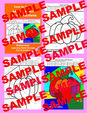 Halloween Color by Code: Add and Subtract Basic Fractions | Made By ...