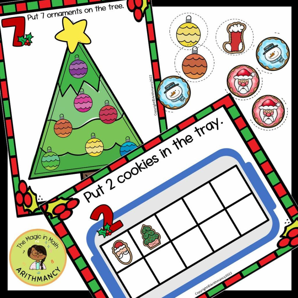 CHRISTMAS COUNTING MATS 1-10 FOR NUMBER SENSE | MATH ACTIVITIES FOR ...