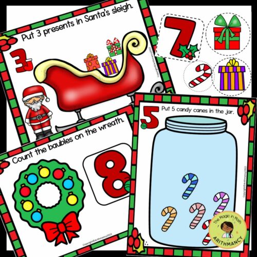 CHRISTMAS COUNTING MATS 1-10 FOR NUMBER SENSE | MATH ACTIVITIES FOR ...