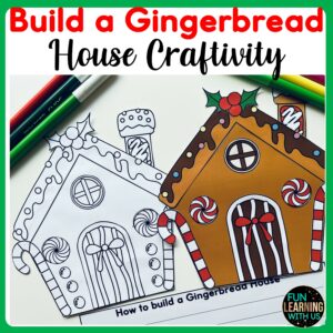 GINGERBREAD HOUSE CRAFTIVITY | Build a Gingerbread House Writing Craft ...