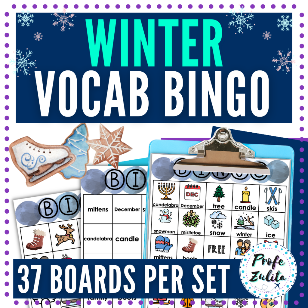 Winter BINGO Game Activity - ESL / Elementary | Made By Teachers